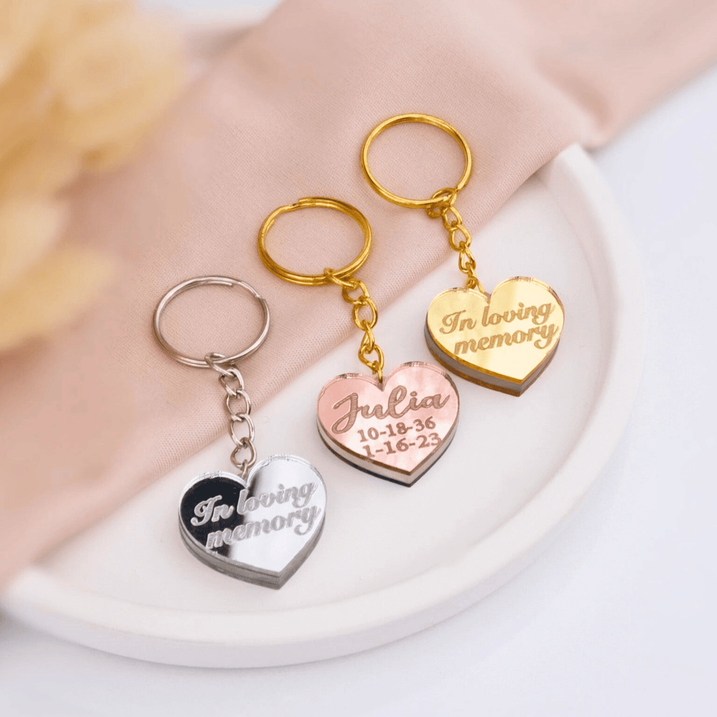 Personalized Keychain Favors for Funerals – Craft Rosaries