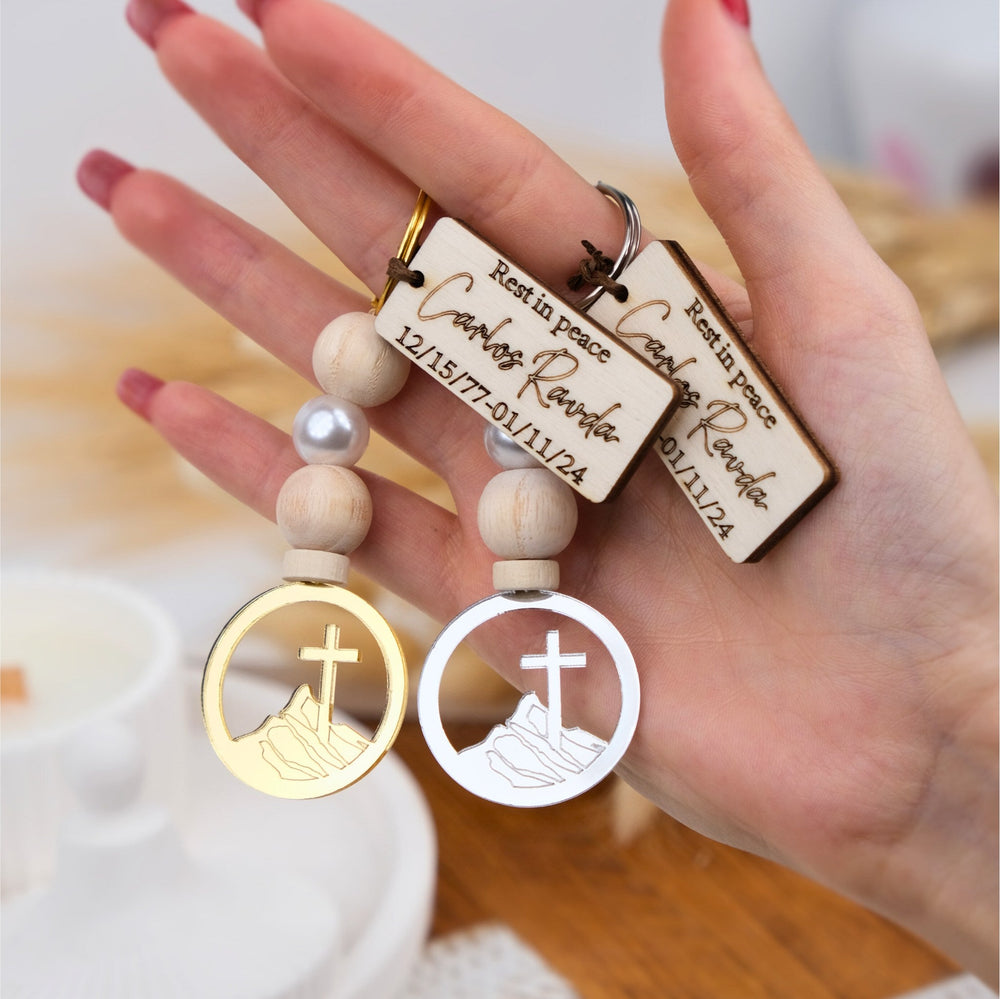 Personalized Memorial Keychains – Thoughtful Funeral Favors – Craft ...